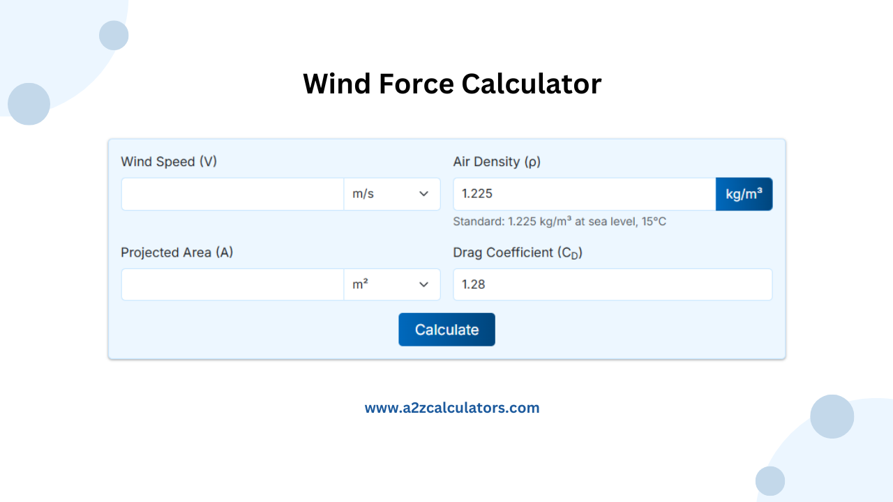 Wind Force Calculator